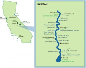 Kaweah River Mile-by-Mile Map